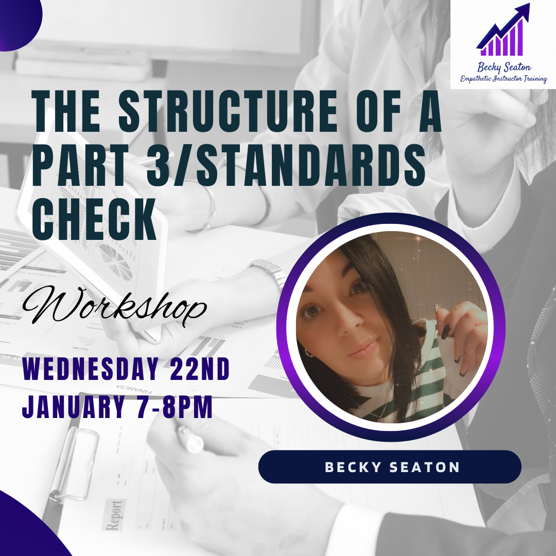 The structure of a Part 3/Standards Check - PDIADI | National Driving ...