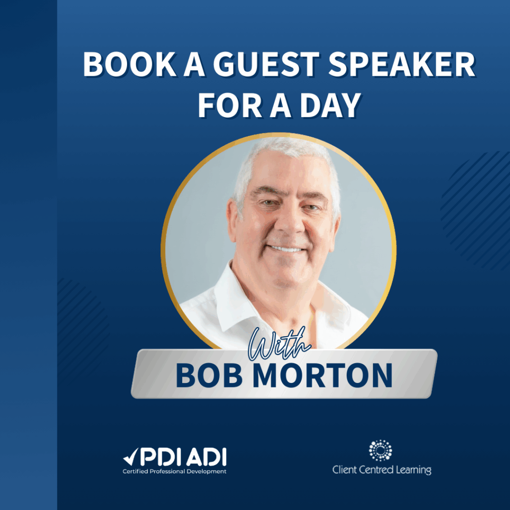 Book a guest speaker for the day - Bob Morton - PDIADI | National ...